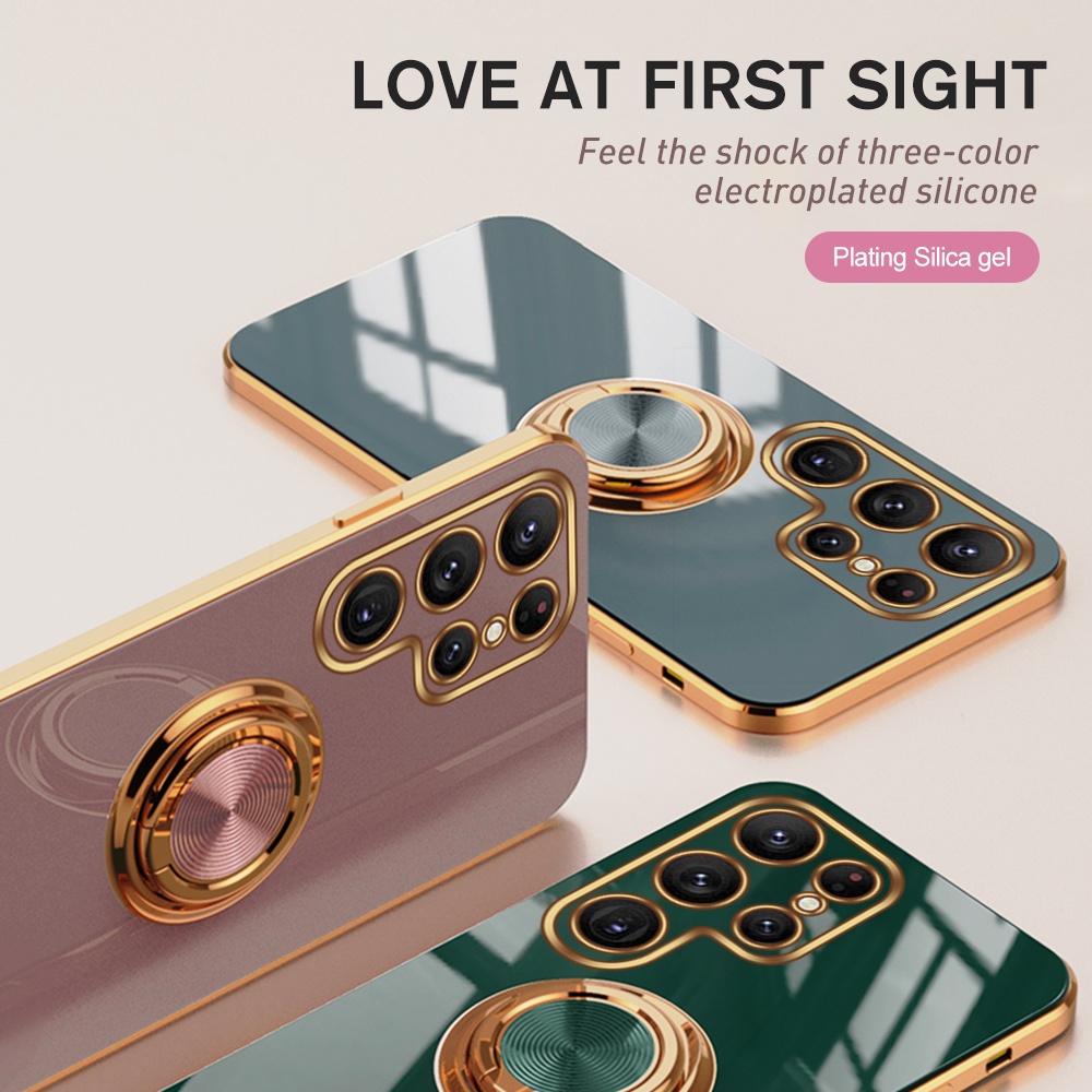 Capinha Moldura De Luxo TPU Capa Macia Para Samsung Galaxy S23 S23 Ultra S23 Plus A73 5G A53 5G ...