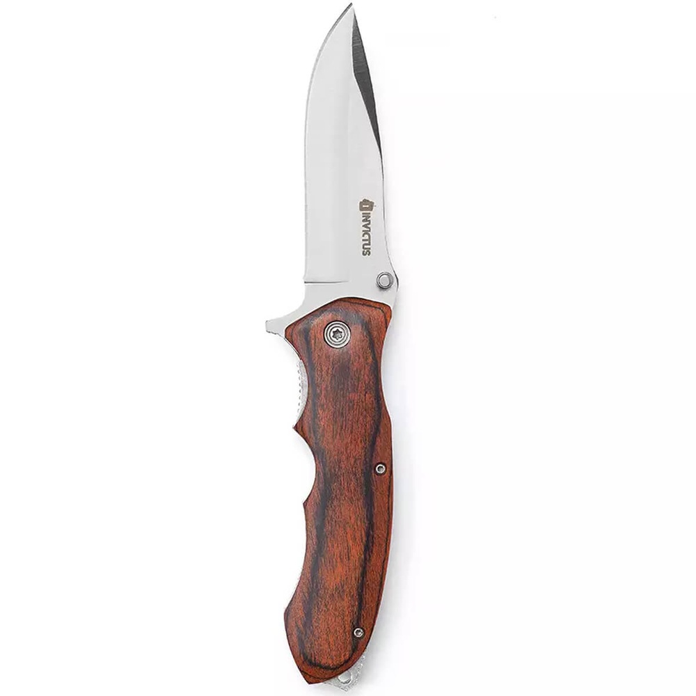 Canivete Tático Militar Multiuso de Bolso Inox com Cabo de Madeira ...