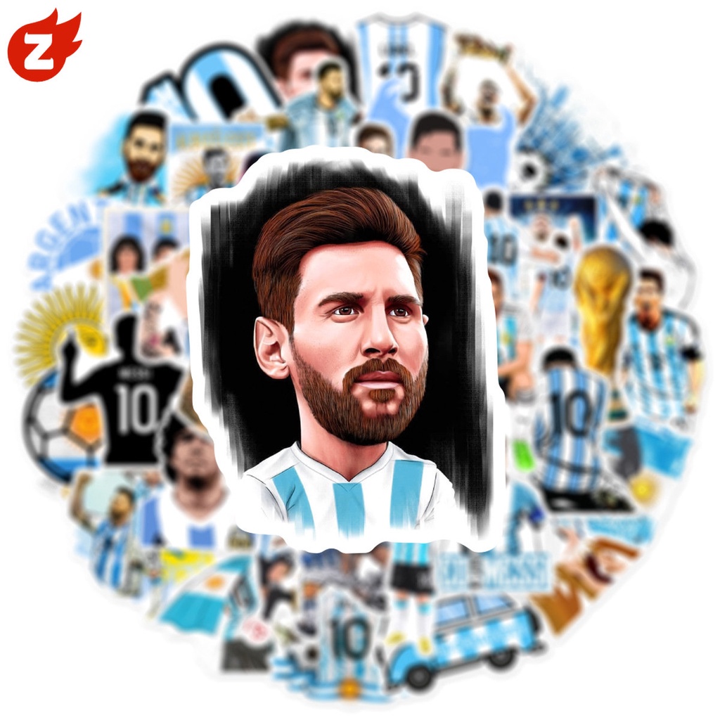Adesivo De Grafite Messi ~ 50pcs/Conjunto Adesivos Para Notebook À ...