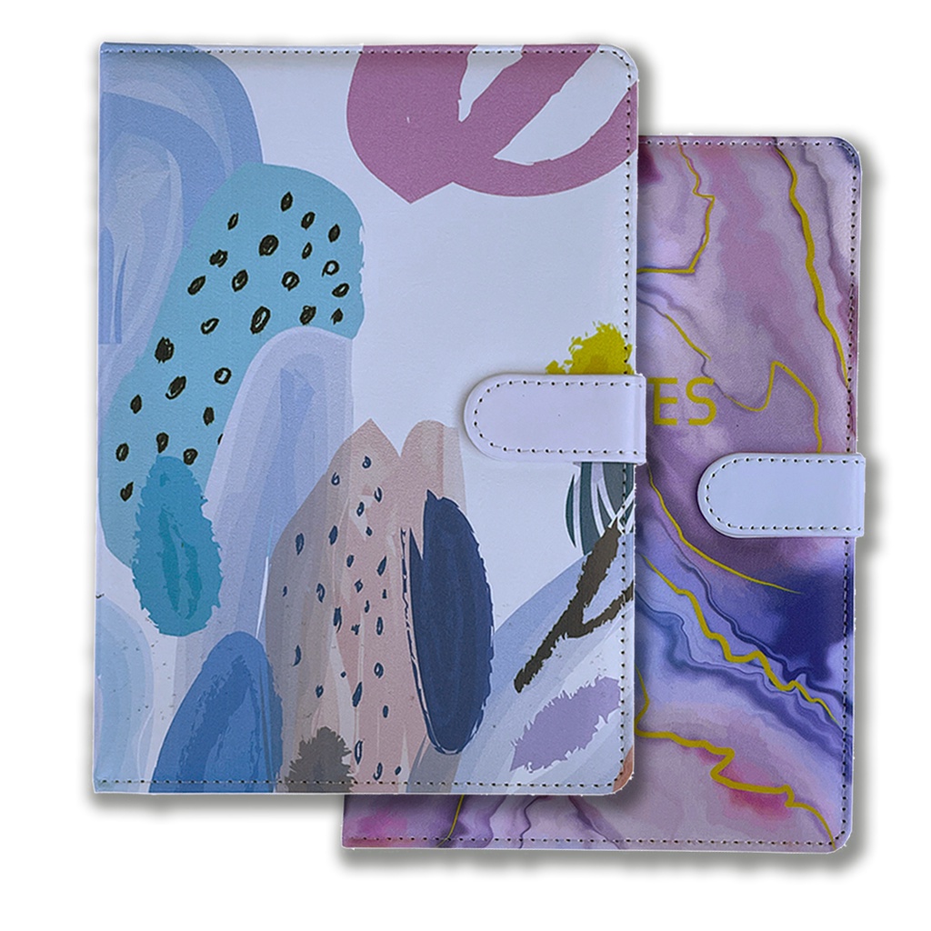 Caderneta Capa em Couro com Fecho Magnetico Separador de Pagina A5 80F ...