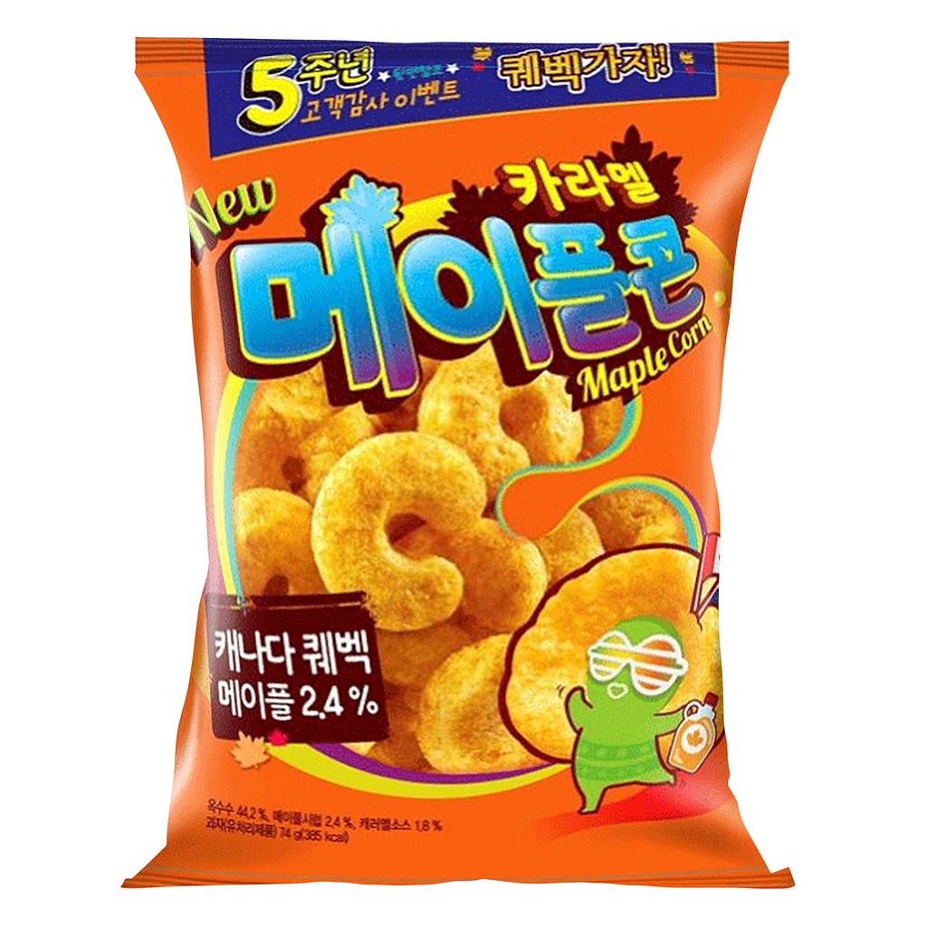 Salgadinho Coreano de Caramelo C/Mel Maple Crown 74gr | Shopee Brasil