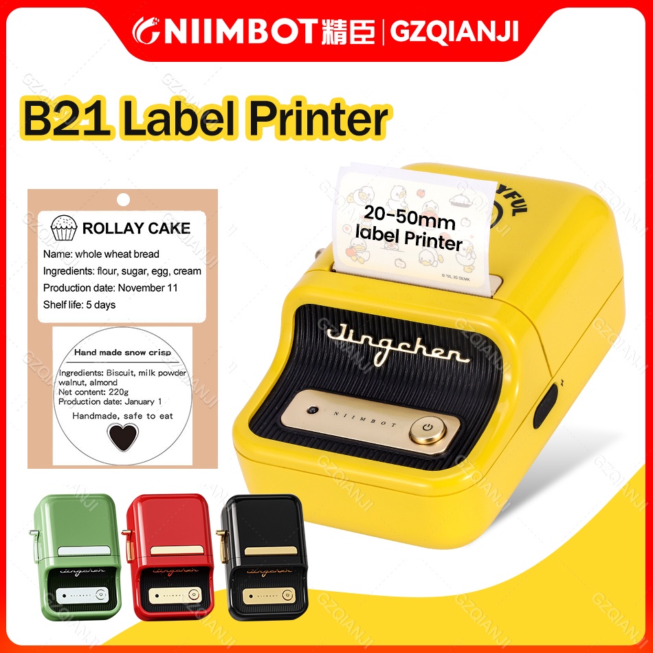 Niimbot B21 B1 Impressora De Etiquetas Térmicas Sem Fio Mini Máquina De ...