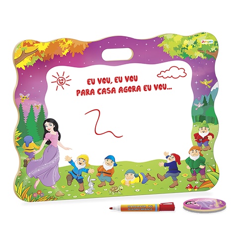 Lousa Risque e Rabisque (Branca de Neve) 50x40 - Junges | Shopee Brasil