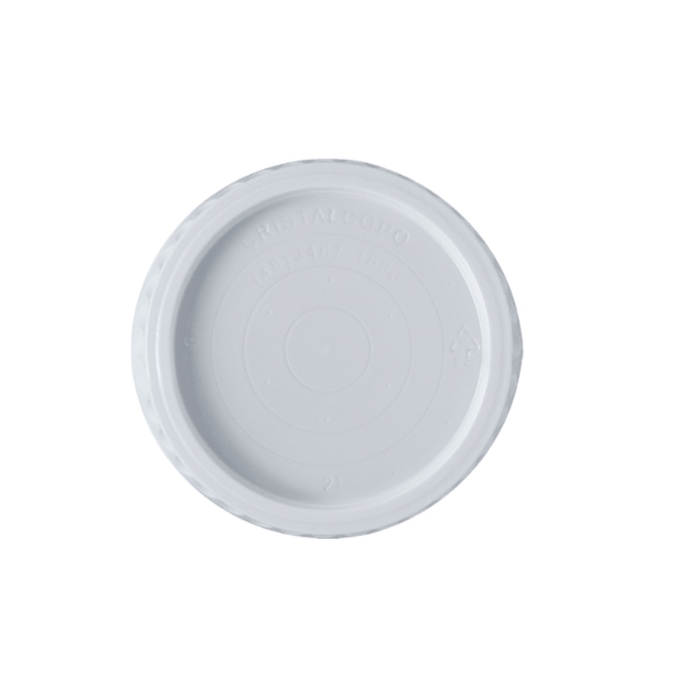 Tampa Branca para Pote 100ml e copos 150/180/200ml Cristalcopo com 100 unidades | Shopee Brasil