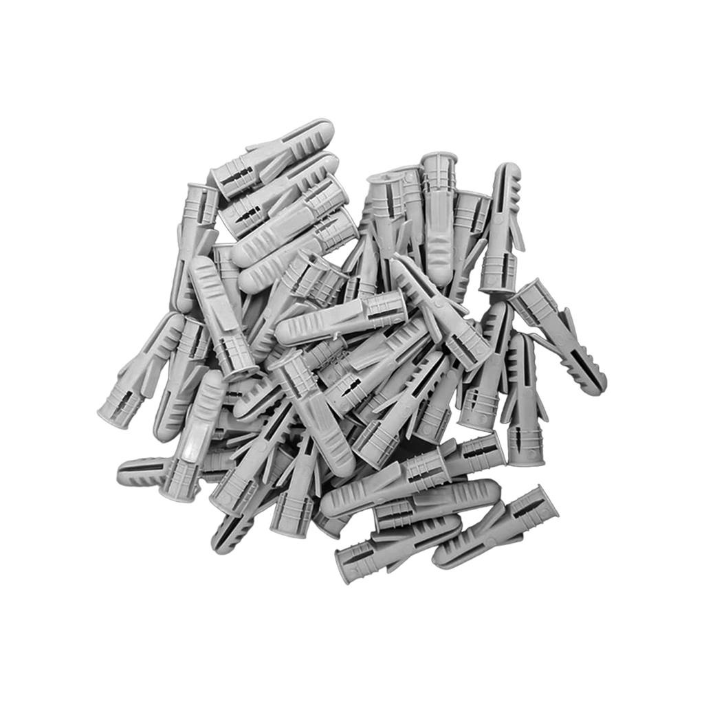 100 Unidade Bucha C Aba Anel S Parafuso Parede Concreto 6mm 8mm