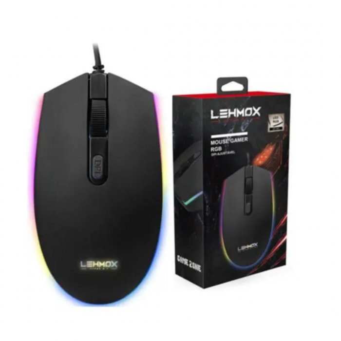 Mouse Gamer Led RGB com Fio LEHMOX - GT-M3 | Shopee Brasil