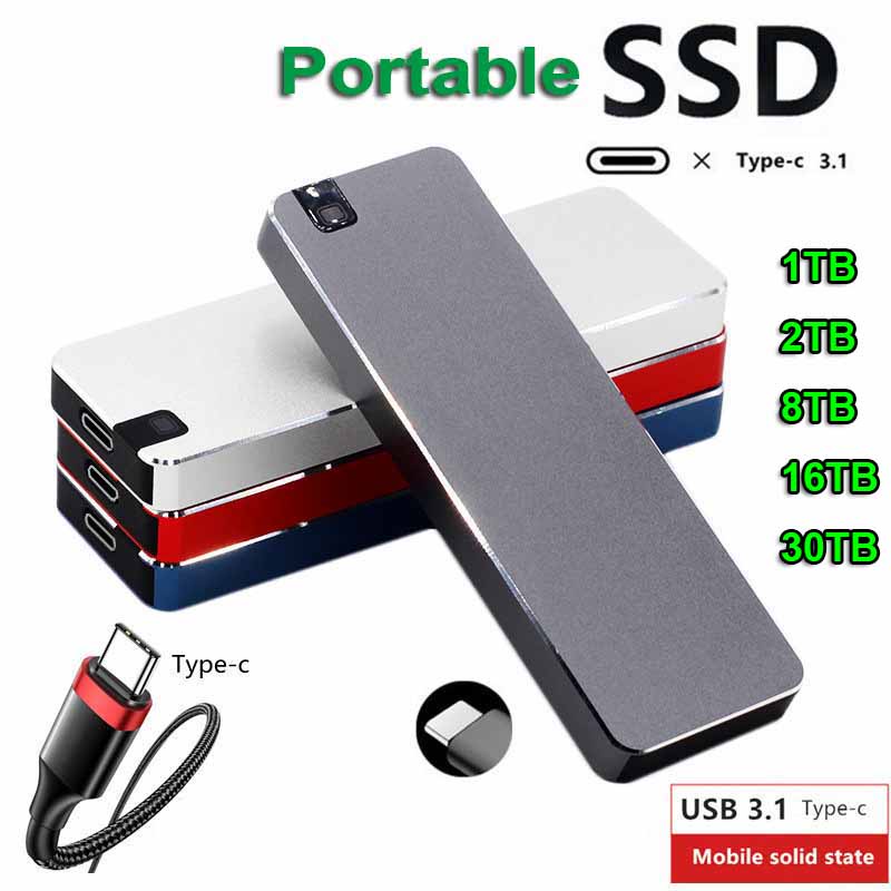 Mini SSD Portátil Tipo C/USB3.1 Unidade De Estado Sólido Móvel Externa De Alta Velocidade 1TB ...