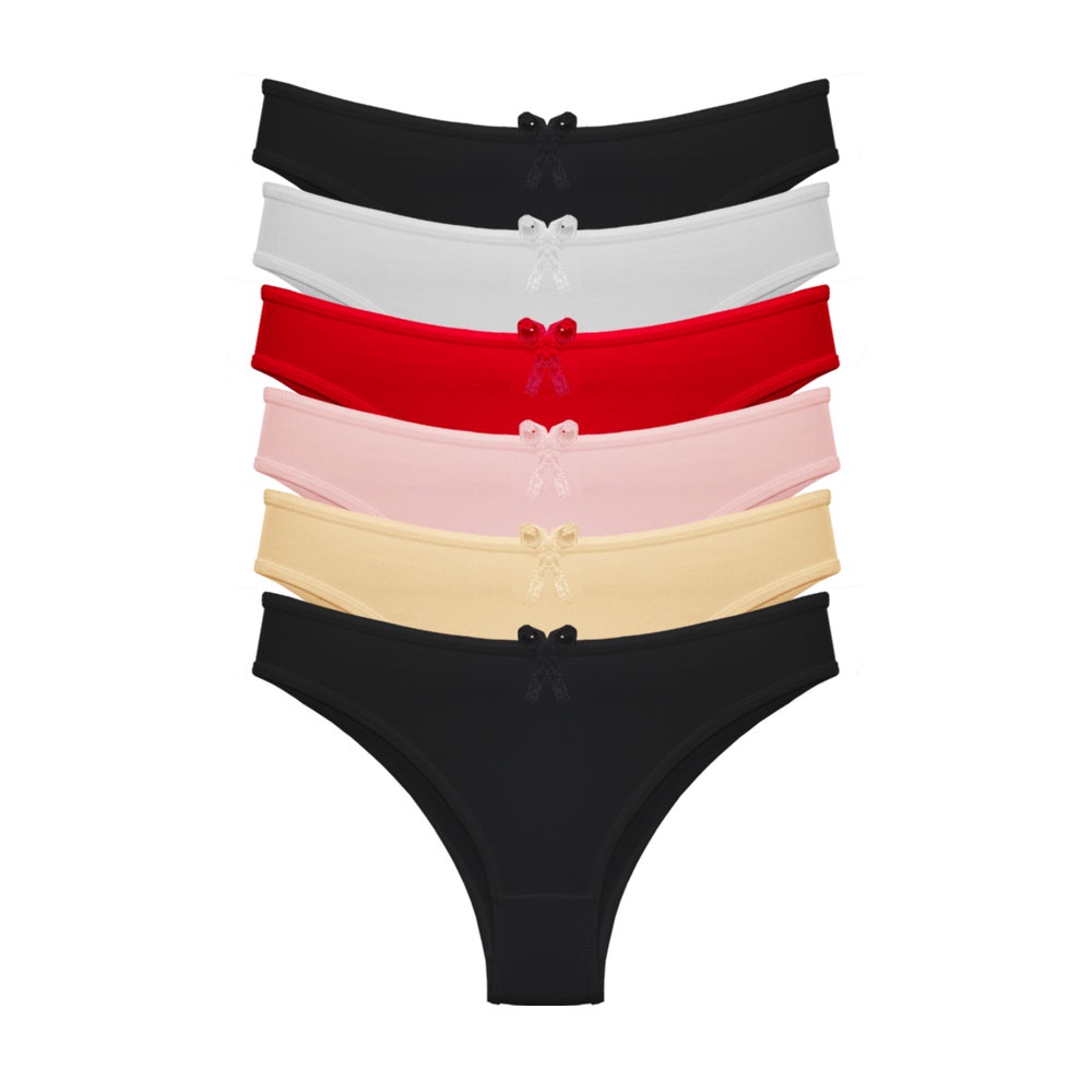 Kit 6 Calcinhas Feminina em Microfibra A20 | Shopee Brasil