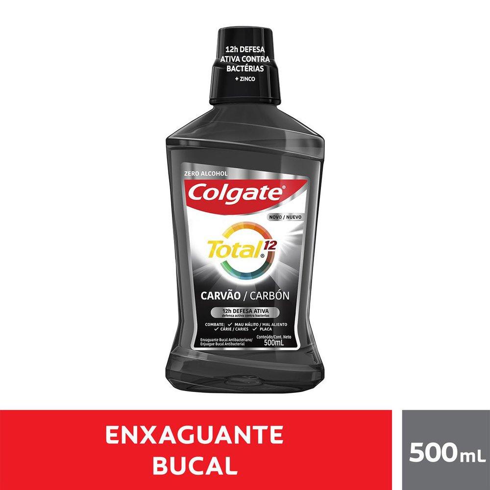 Enxaguante Bucal Colgate Total 12 Carvão Zero Ácool 500ml | Shopee Brasil