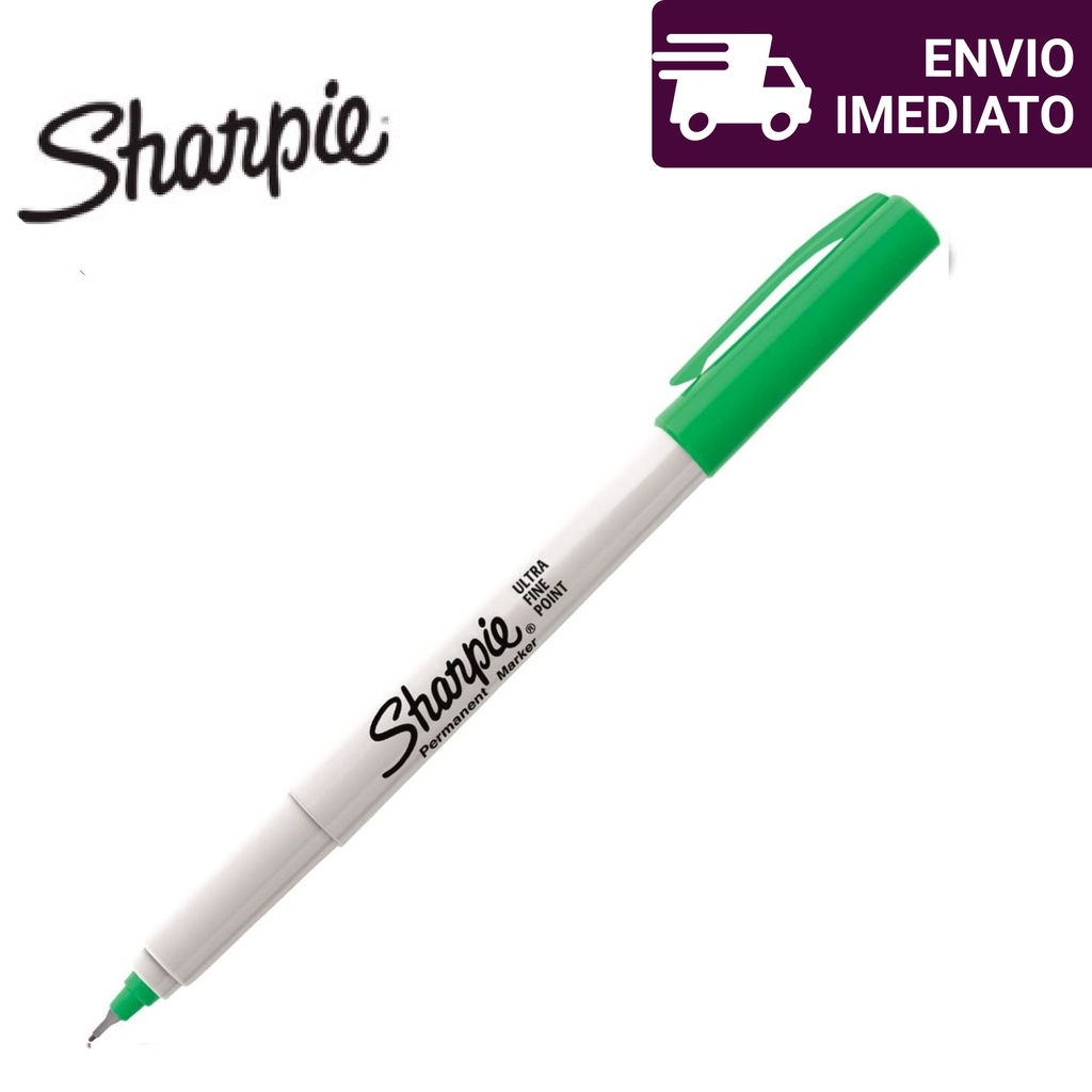 Caneta Sharpie Ponta Ultra Fina - Verde | Shopee Brasil