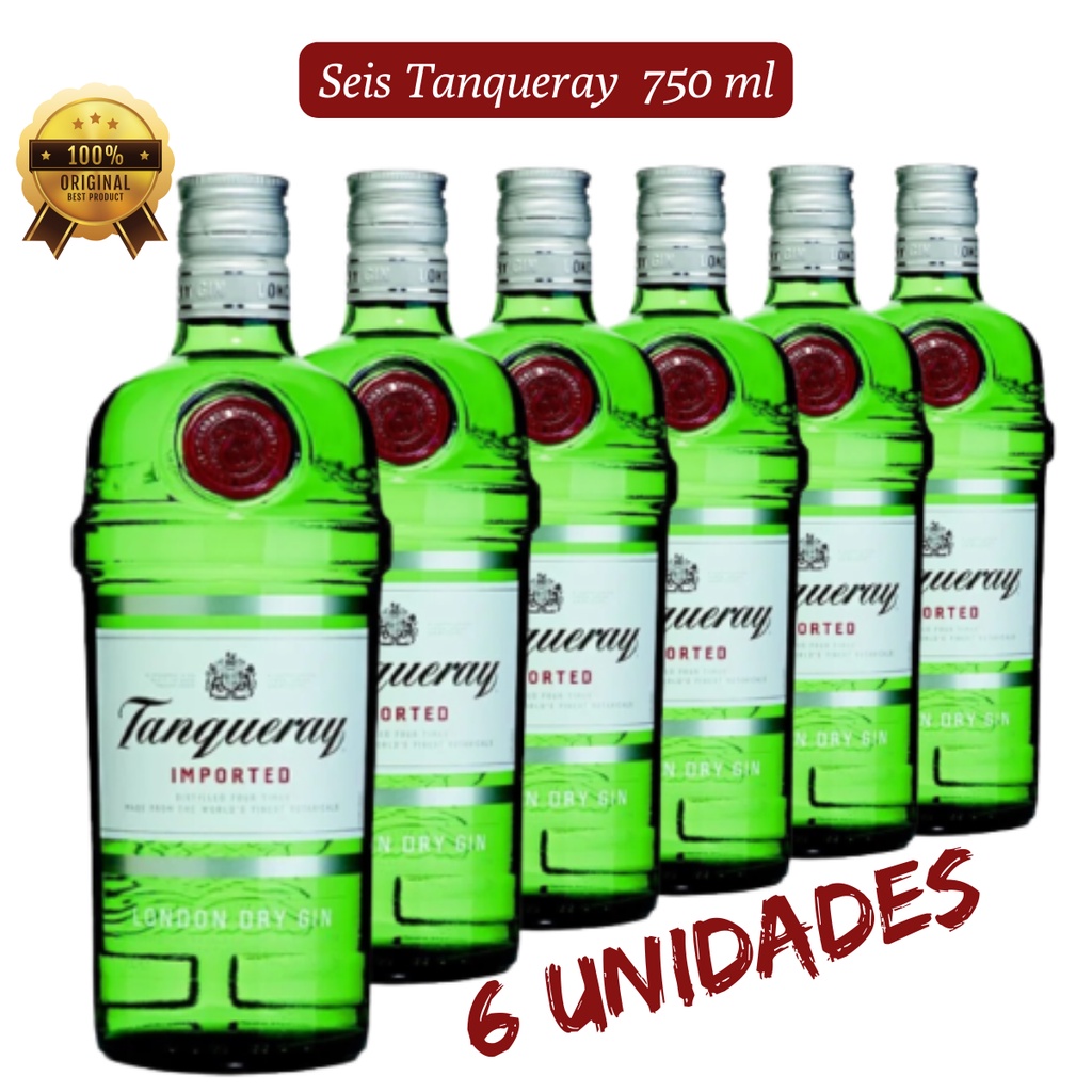 Kit 6 Gin Tanqueray London Dry 750ml | Shopee Brasil