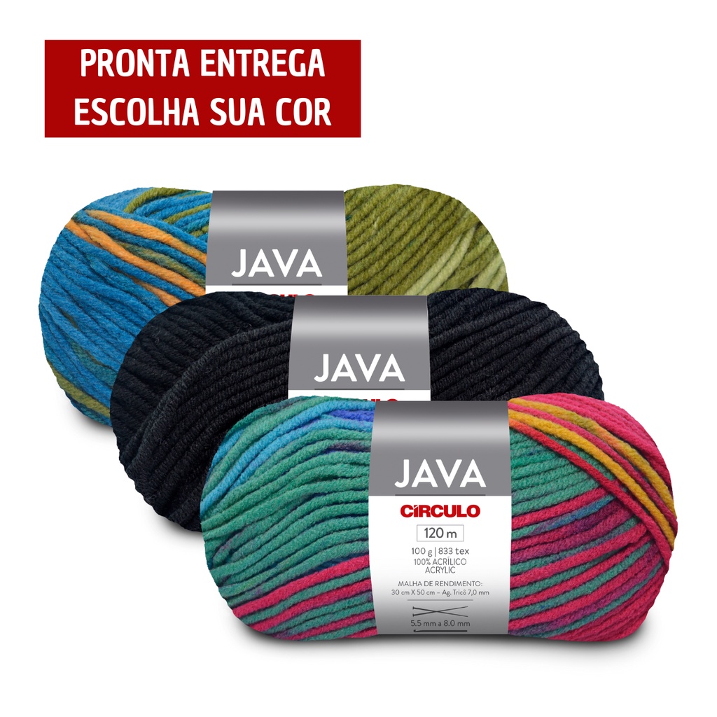 Lã Java Círculo 100g 120m | Shopee Brasil