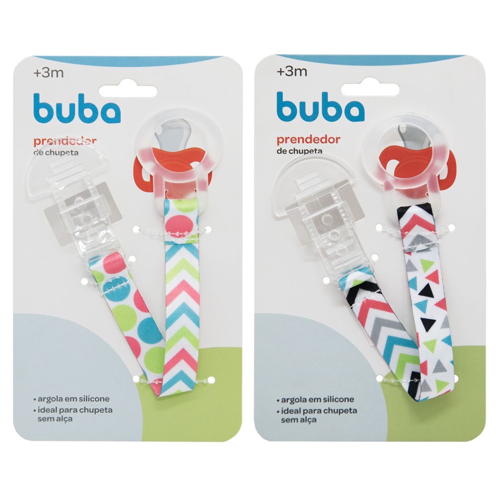 Prendedor de Chupeta Bico sem Alça Buba Shapes Colors | Shopee Brasil