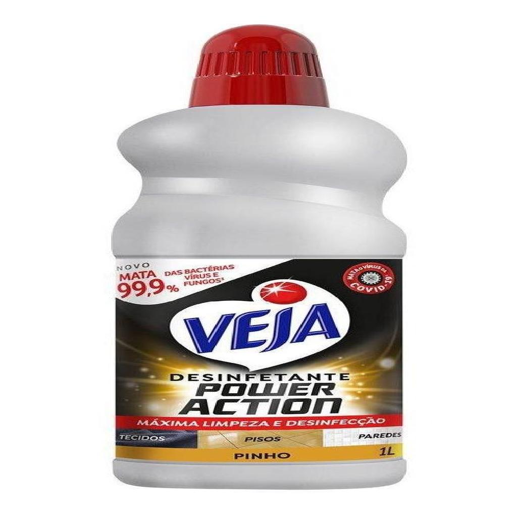 Desinfetante Multisuperficies Veja Power Action Pinho 1L | Shopee Brasil