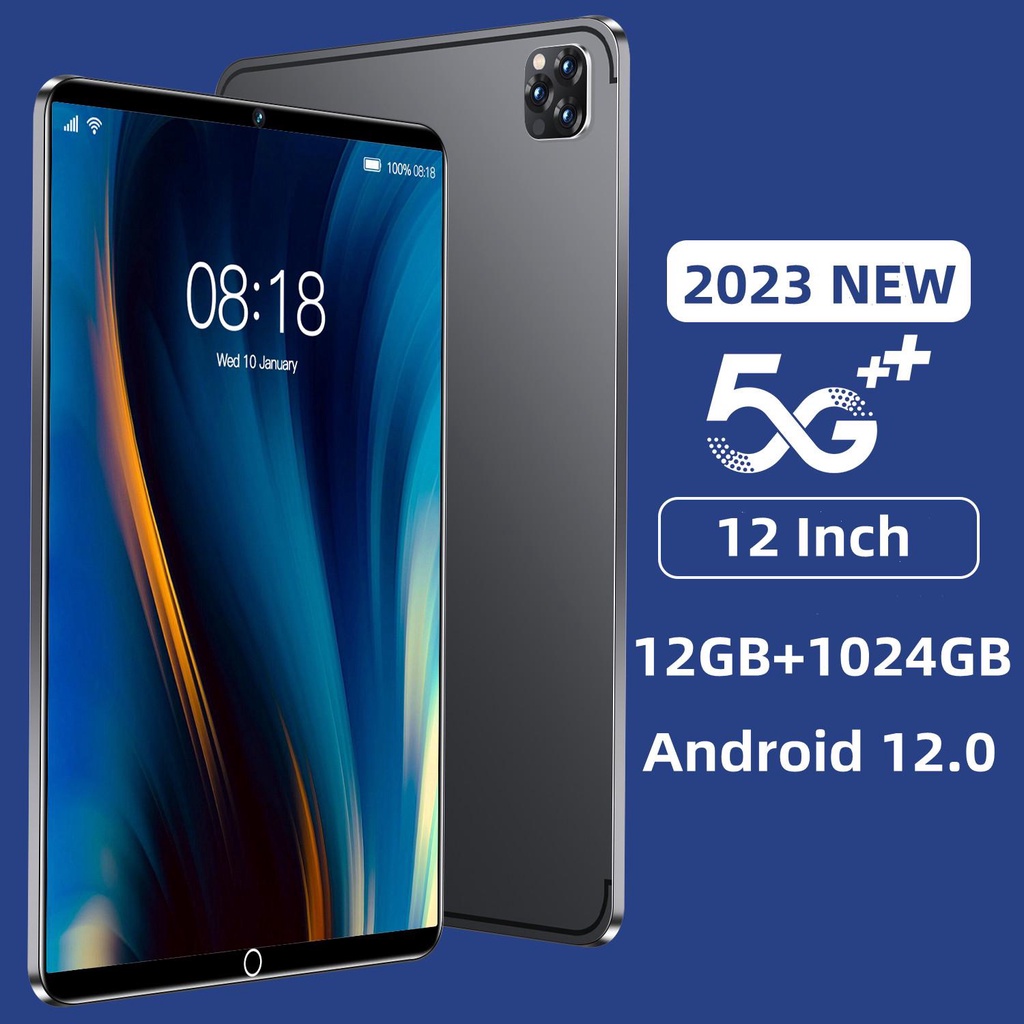 2023 Novo Tablet 4K HD WiFi PC Dez Core 5G 4G Android 12 Arge 2560 * ...