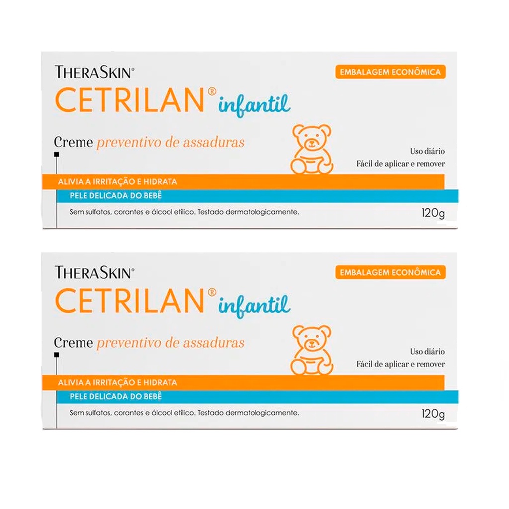 Kit com 2 Cetrilan Creme para Prevenção de Assaduras 120g | Shopee Brasil