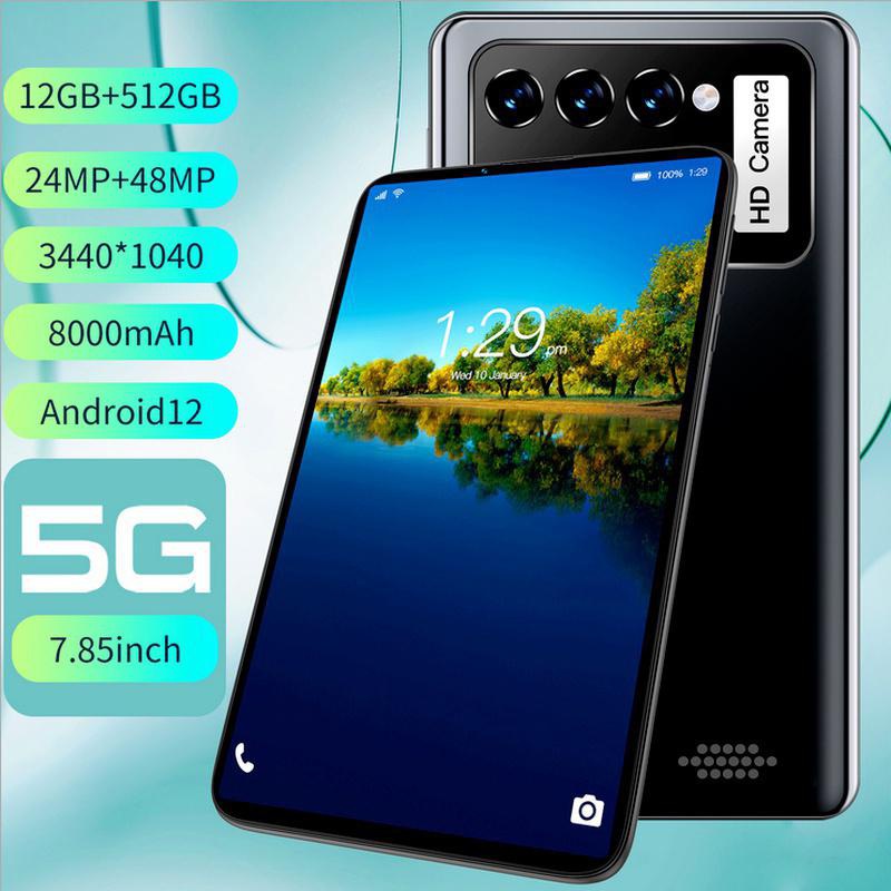 Novo Tablet Computador 3G/4G/5G Tela HD De 7,85 Polegadas 12 + 512GB ...