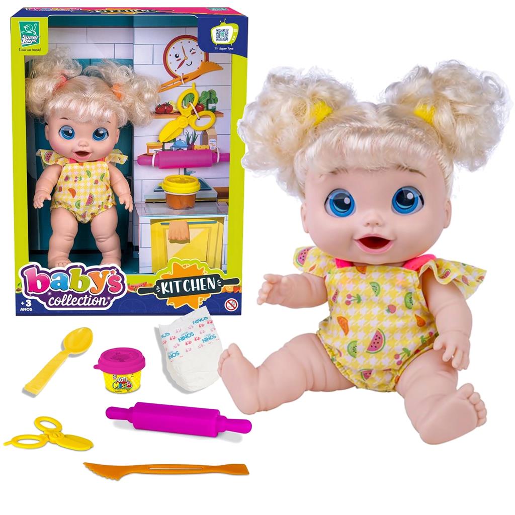 Boneca Baby Collection Alive Come E Faz Caquinha - Supertoys | Shopee ...