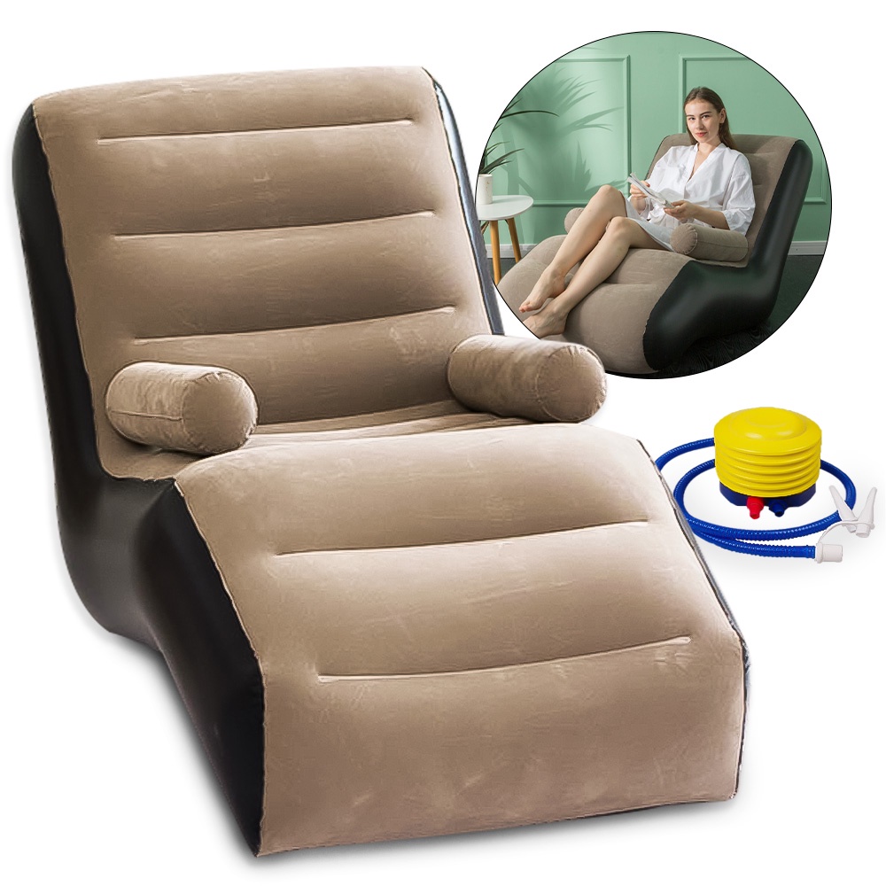 Sofa Inflavel Impermeavel Camping Puff Confortavel Grande | Shopee Brasil