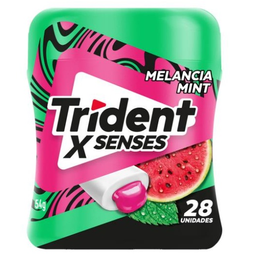 Chiclete Trident Melancia X Senses Pote 54g C/28 unids | Shopee Brasil