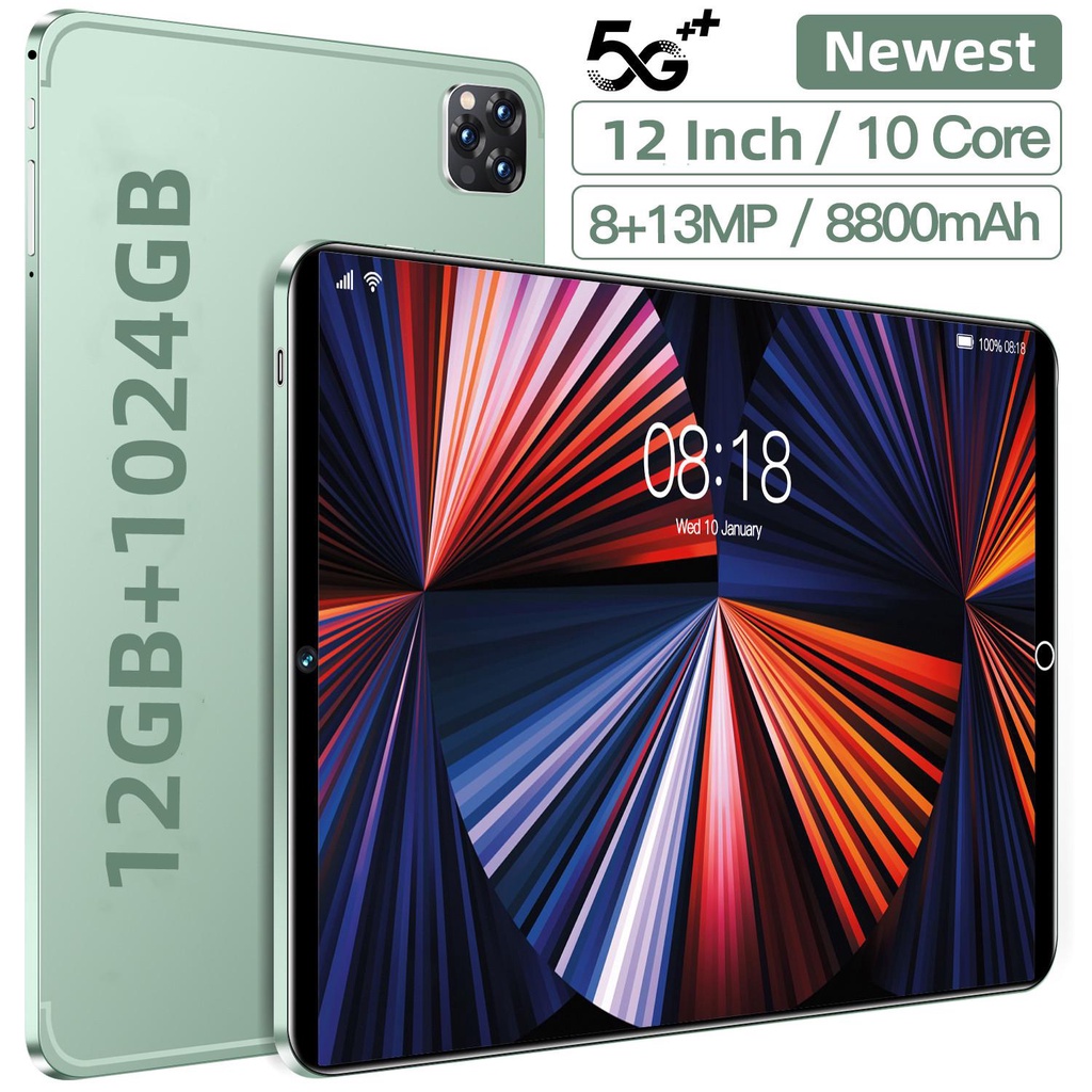 2024 Novo Tablet 12GB + 1024GB 12 Polegadas WiFi 4G/5G Dual Sim Card ...
