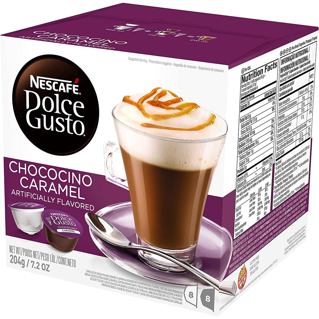 Chococino em Cápsula Caramel Nescafé Dolce Gusto caixa 16 unidades ...