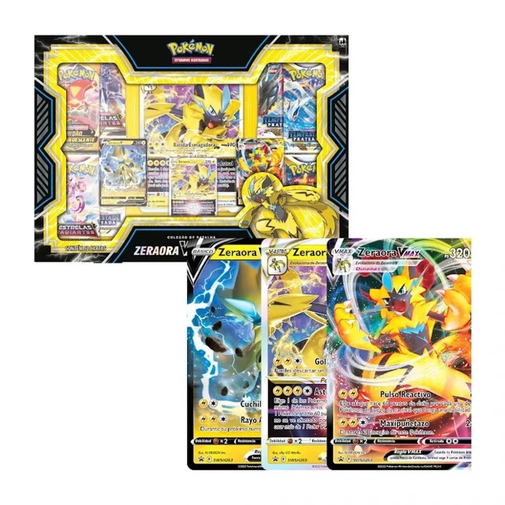 Box Zeraora Vmax 52 Cartas Pokemon V-astro Unidade - Copag 32162 ...