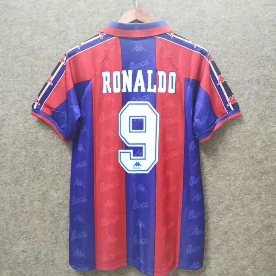 Camisa De Futebol barcelona 96 97 Adulto # RONALDO Retro 4 GUARDIOLA ...