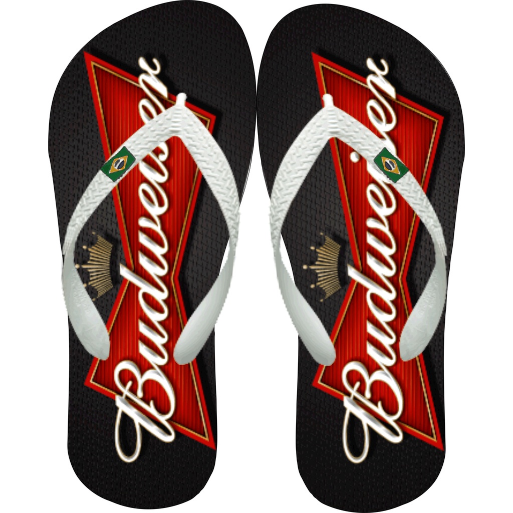 Chinelo Masculino e Feminino Budweiser Cerveja Promoção | Shopee Brasil