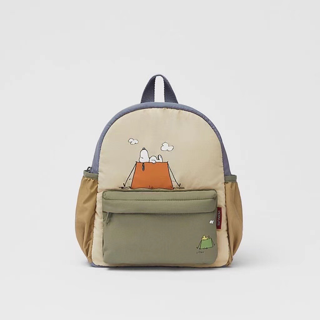 Nova Mochila ZARA Snoopy Leve Colorida Para Crianças ! Adequado Menores ...