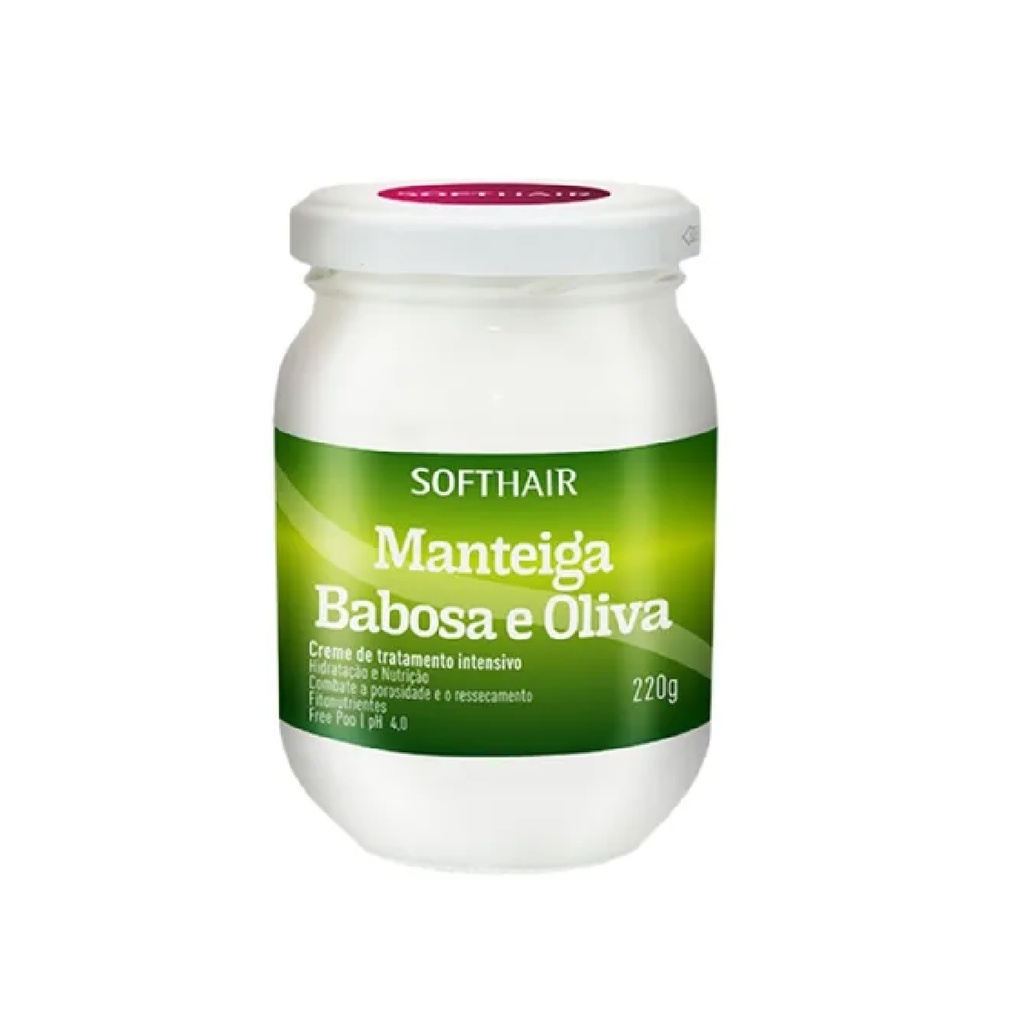 Softhair Manteiga Babosa & Oliva 220g | Shopee Brasil
