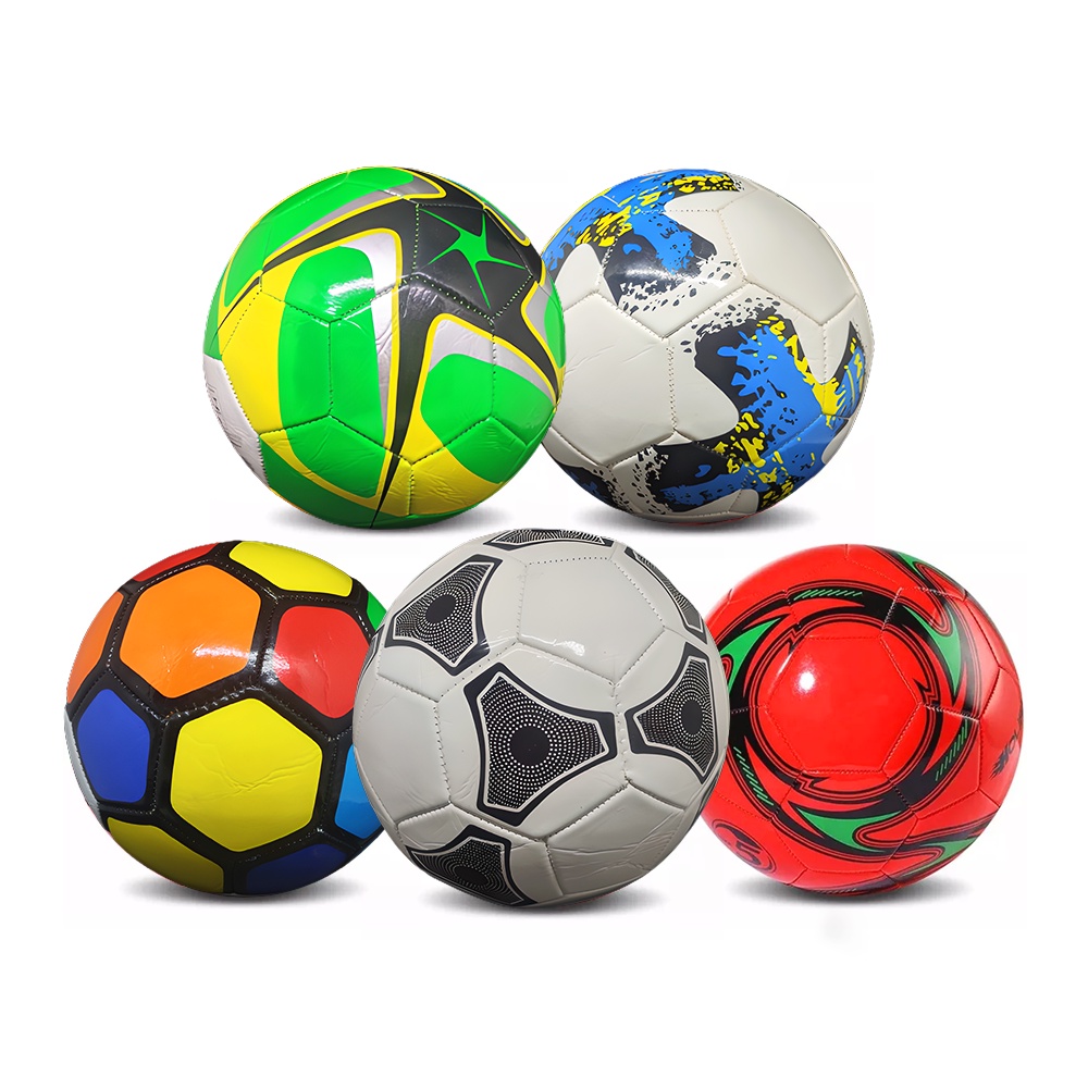 Bola De Futebol Barata Campo Couro Sintetico Tamanho Oficial Colorida ...