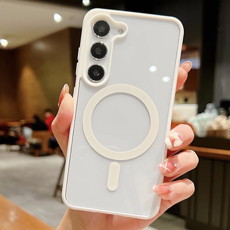 Estojo Magnético De Luxo Para Carregamento Sem Fio Samsung Galaxy S22 S23 Ultra S23 Plus S23 ...