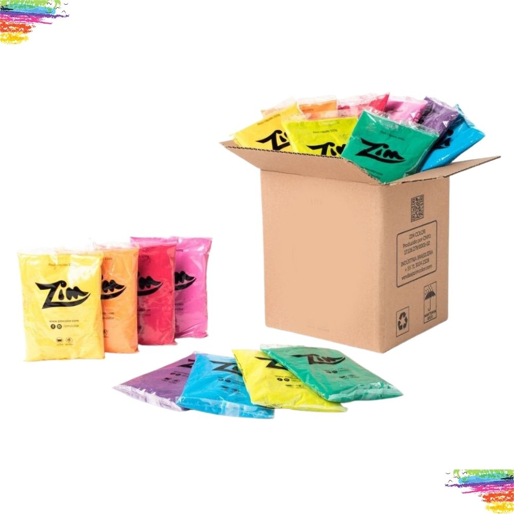 Zim Color Pó Colorido 100g 10 Cores | Shopee Brasil
