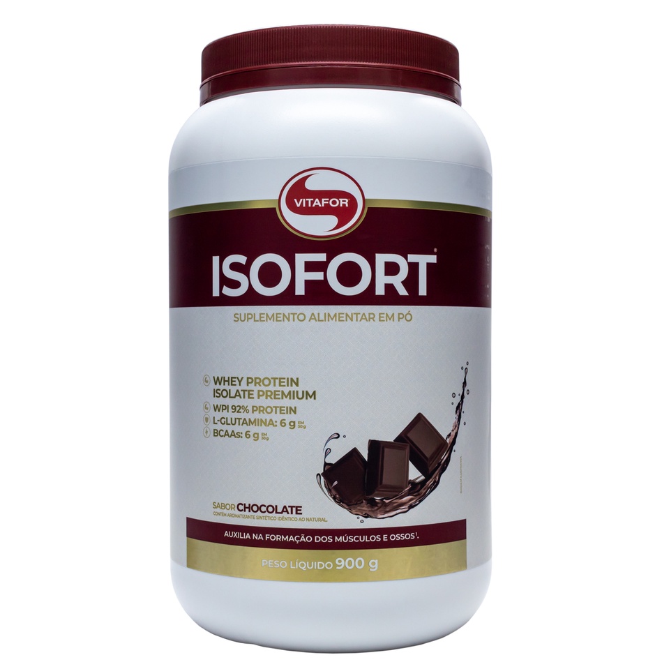 Suplemento Alimentar Whey Protein Isolate Sabor Chocolate Isofort 900g ... Suplemento Alimentar Whey Protein Isolate Sabor Chocolate Isofort 900g ...