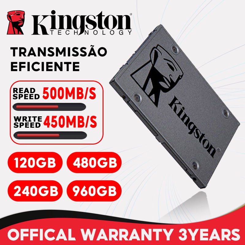 Kingston SSD 960GB 120GB 480GB 500GB 240GB A400 SATA 3 2,5 Polegadas ...