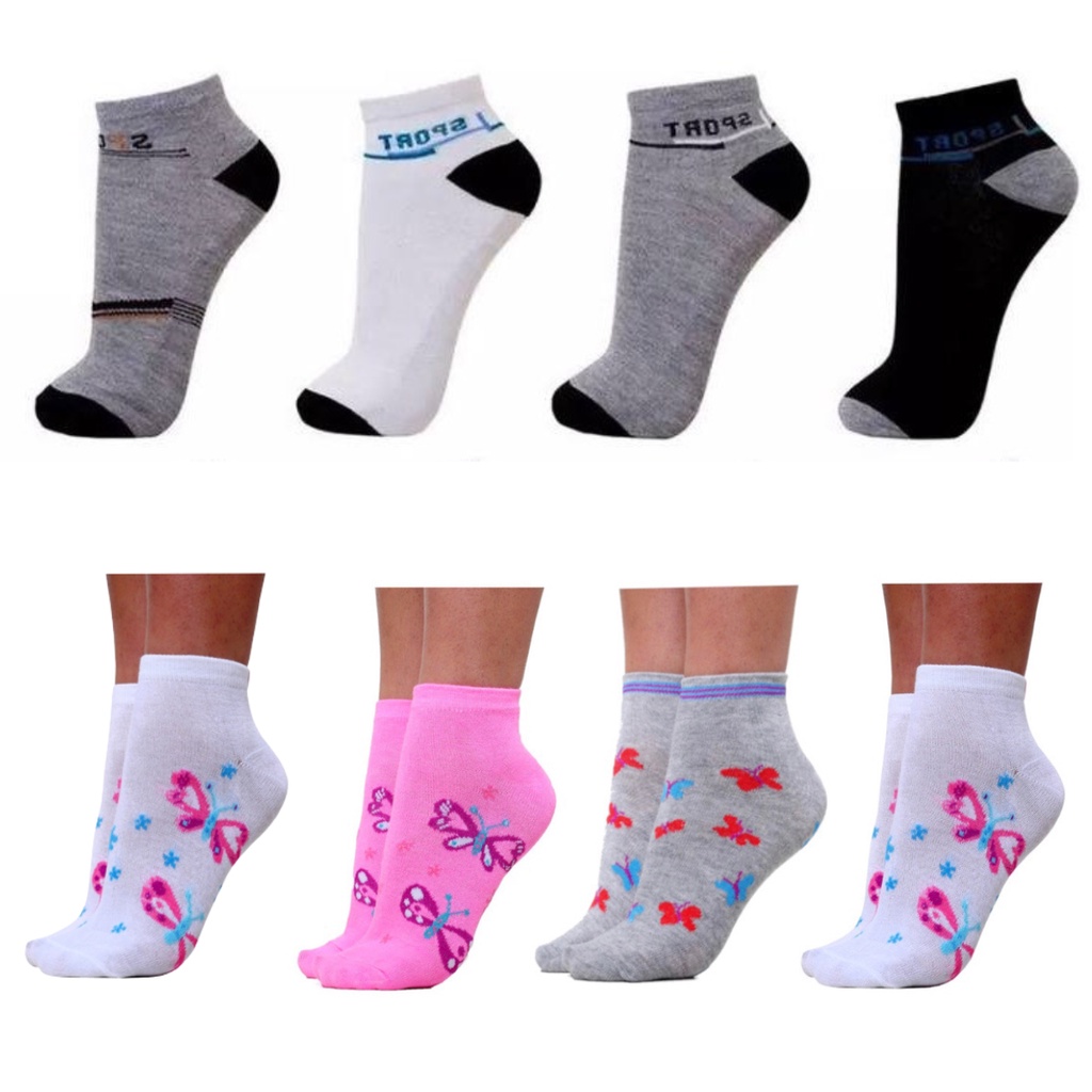Kit 24 Pares Meias Cano Curto Soquete Sport Adulto Masculino Feminino ...