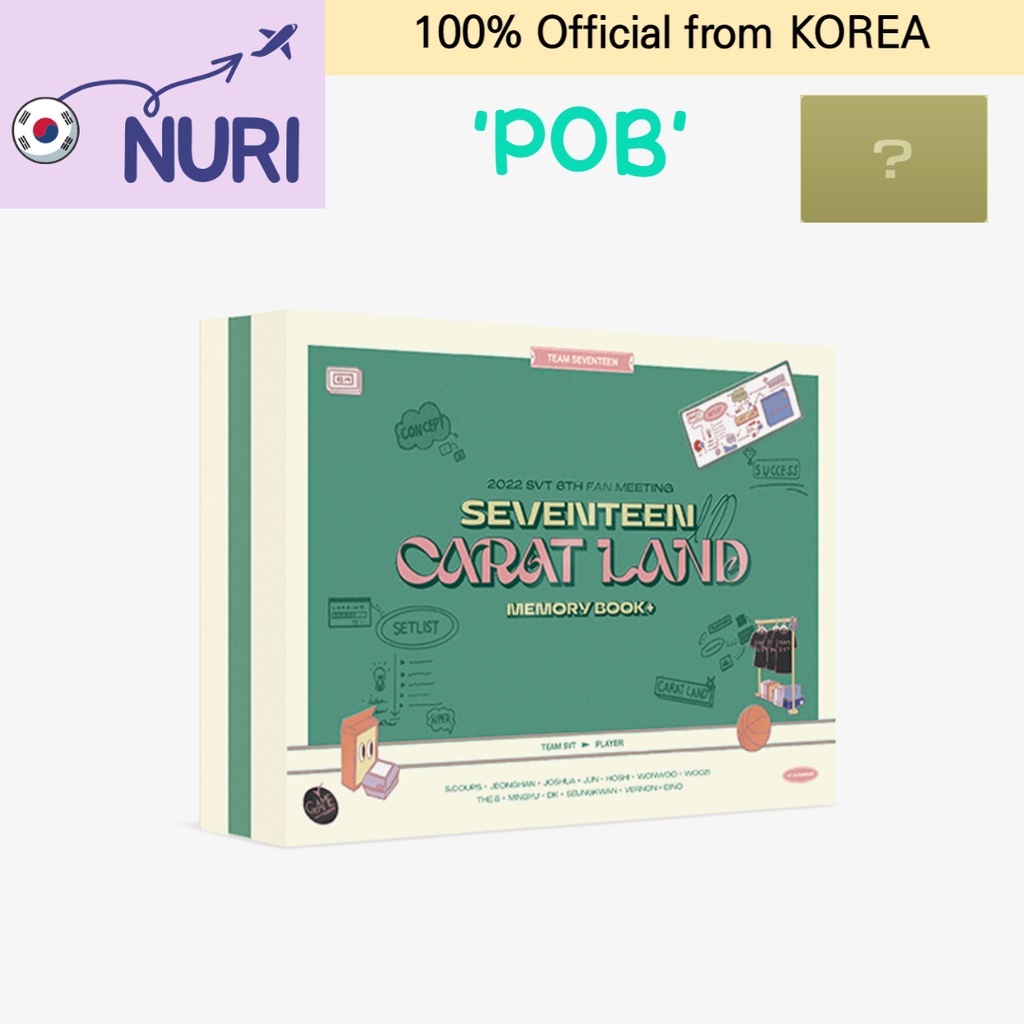 (POB) 2022 SEVENTEEN in CARAT LAND MEMORY BOOK + DIGITAL CODE | Shopee ...