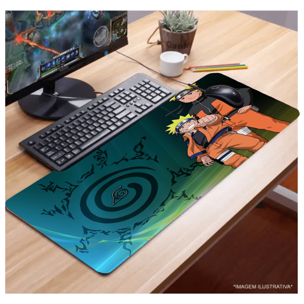 Mouse Pad Gamer naruto boruto shipudden aktsuki Personalizado 65x32 ...