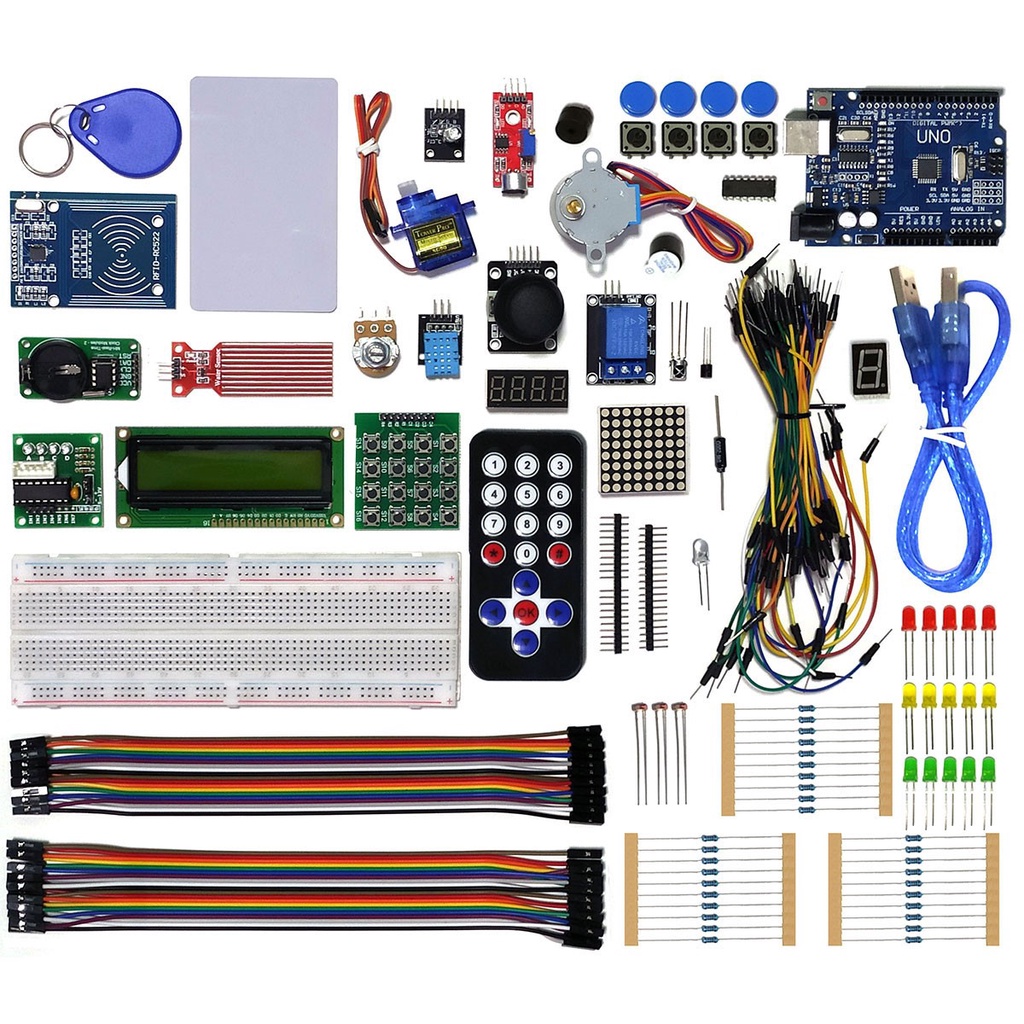 Mega Kit Robótica Para Arduino Uno e + 200 pcs entre sensores e ...