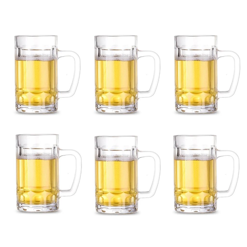 Kit 6x Caneca De Vidro P/ Chopp 370ml | Shopee Brasil
