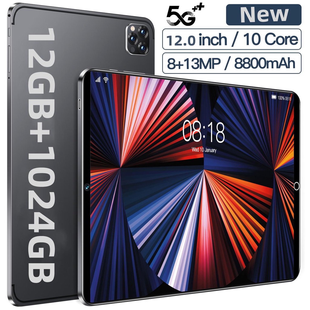 Tablet Android PC 12 Polegadas 4G/5G Chamada Telefônica Forte 12GB ...