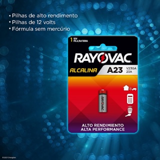 Pilha Alcalina 23A Rayovac Bateria MN21 V23GA A23 kit 10 unidades ...