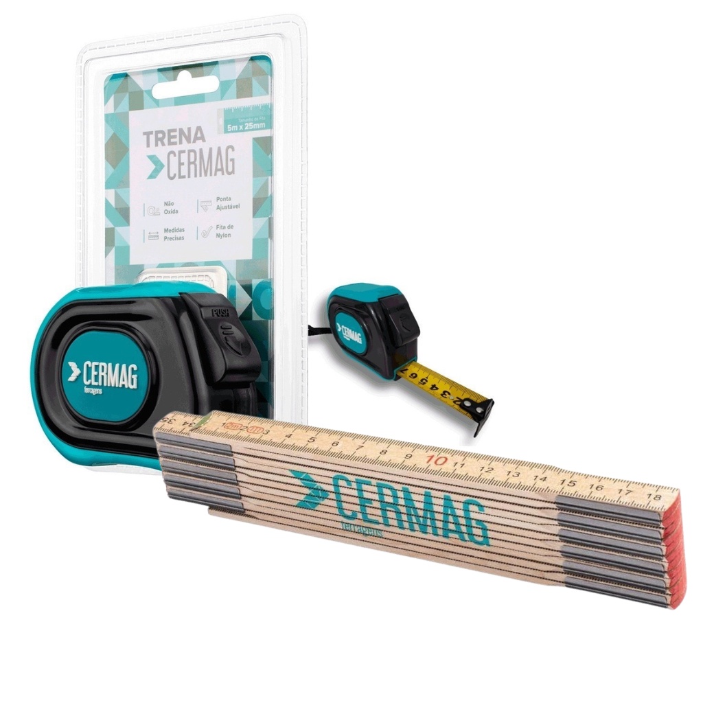 Kit Trena 5m + Regua 2m - Cermag | Shopee Brasil