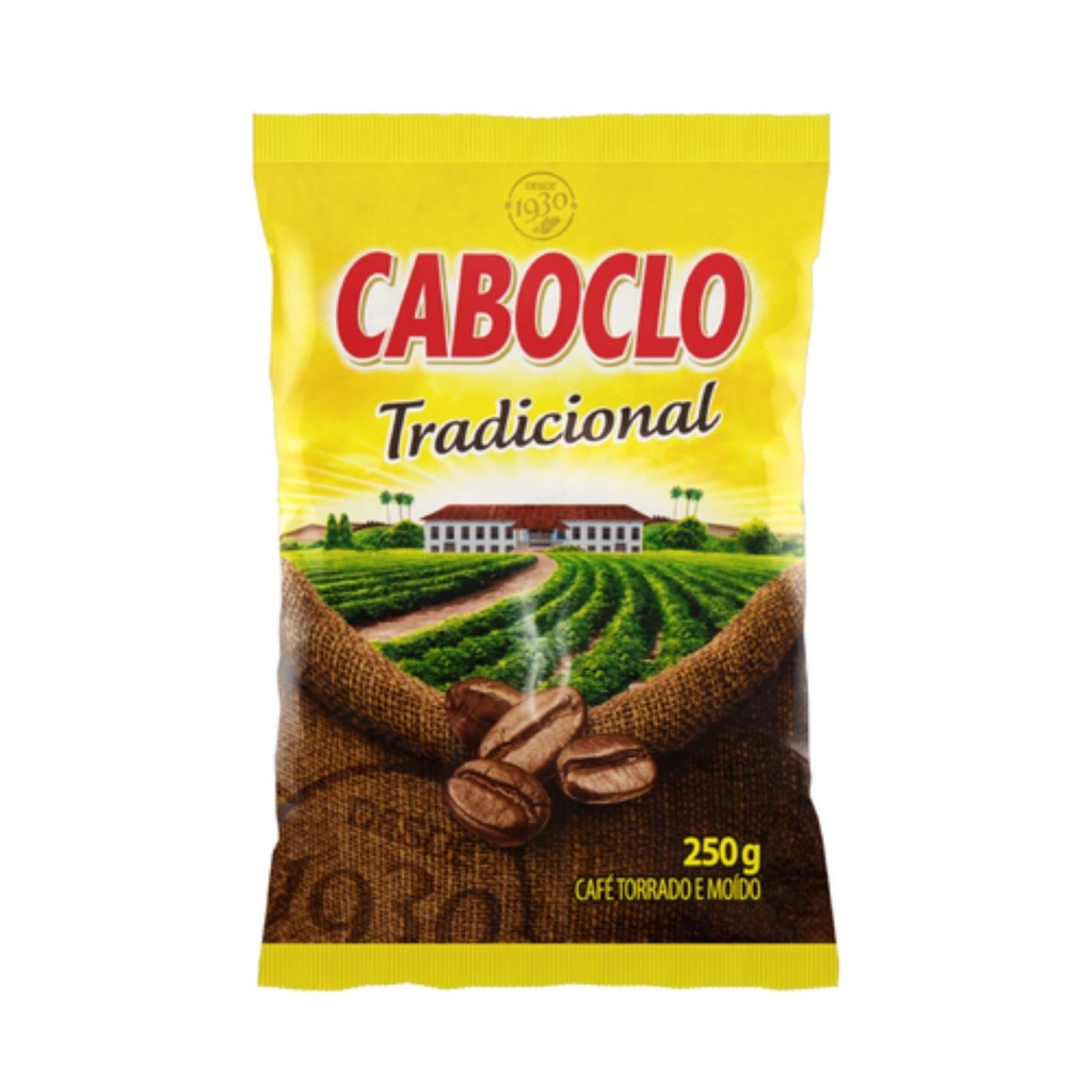 Café Caboclo Tradicional Torrado Moído em Pó Almofada 250g | Shopee Brasil