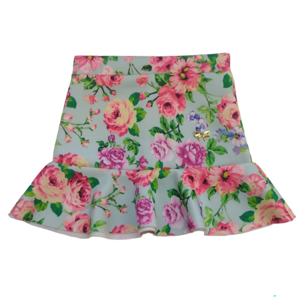 Mini Saia infantil menina tecido | Shopee Brasil