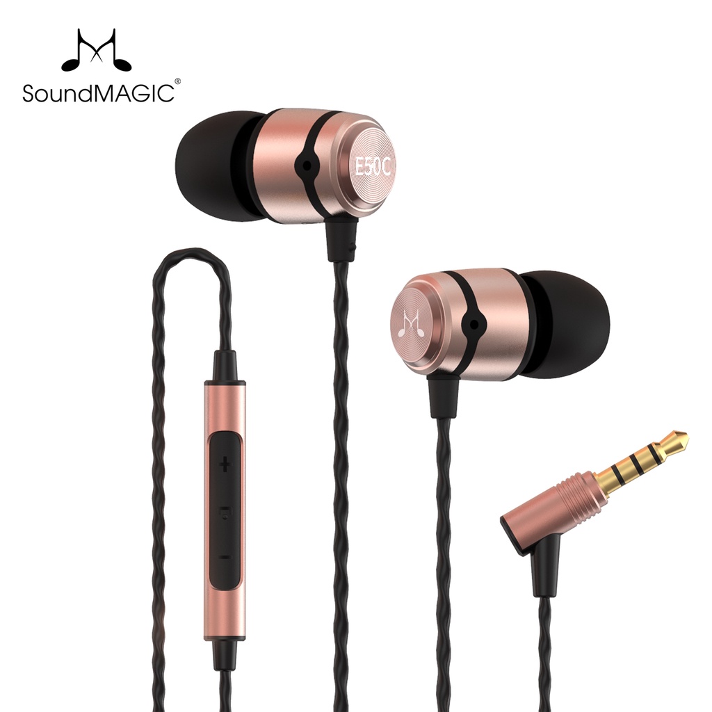 SoundMAGIC E50C Fones De Ouvido Com Fio Microfone No Monitor HiFi Isolamento De Ruído Ajuste ...