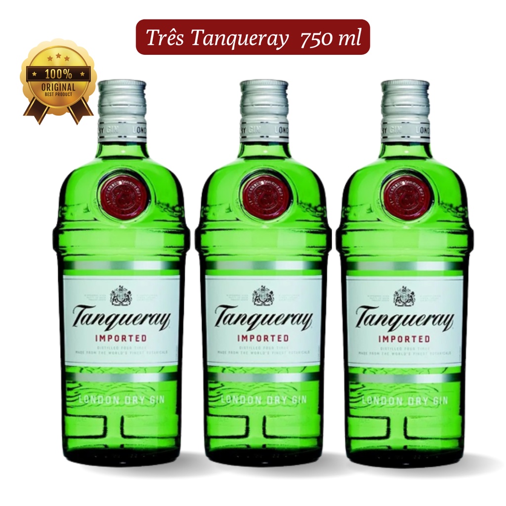 Kit 3 Gin Tanqueray London Dry 750ml | Shopee Brasil