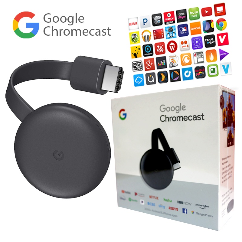 Original Dongle Google Chromecast 3rd Generation 4K Ultra HD | Shopee ...