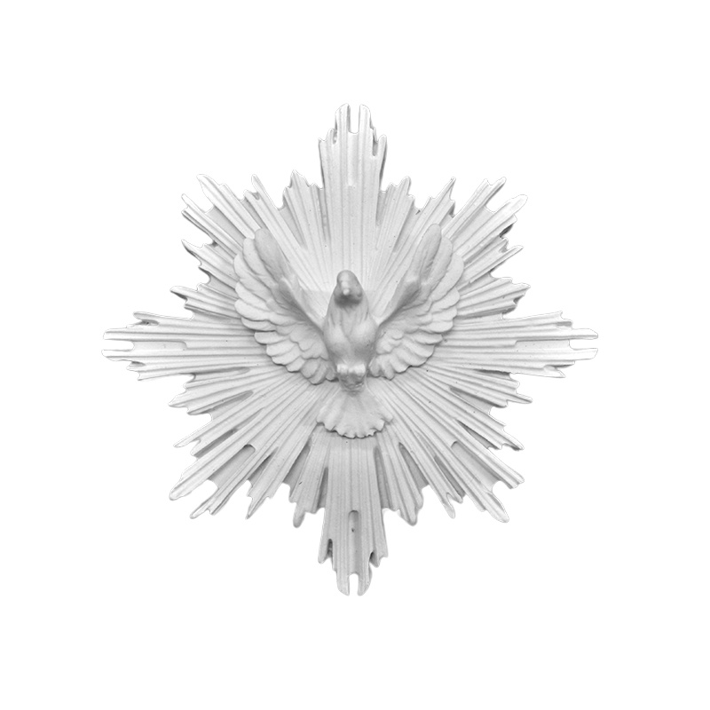 Combo 2 Peças Divino Espirito Santo Com Raio em Resina 11,5 x 11,5 cm ...